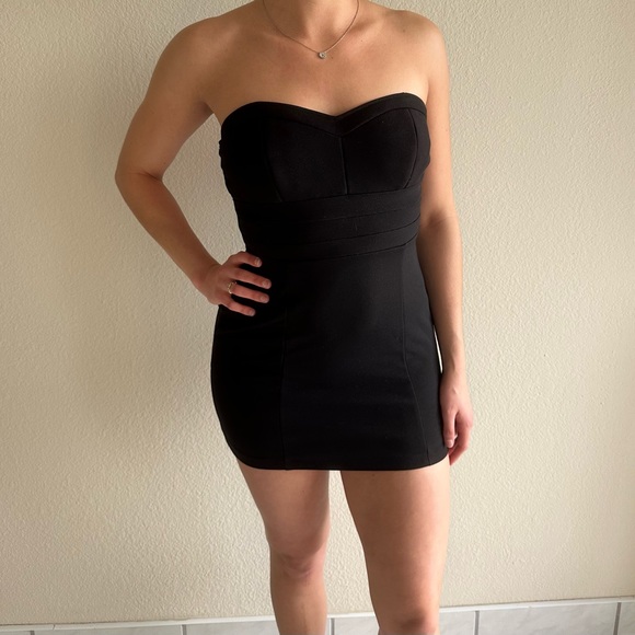 Dresses Strapless Black Mini Dress Poshmark
